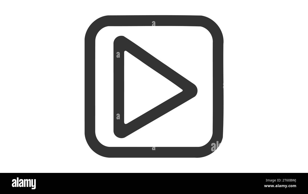 Play Icon for Graphic Design Projects icon on white background Stock ...