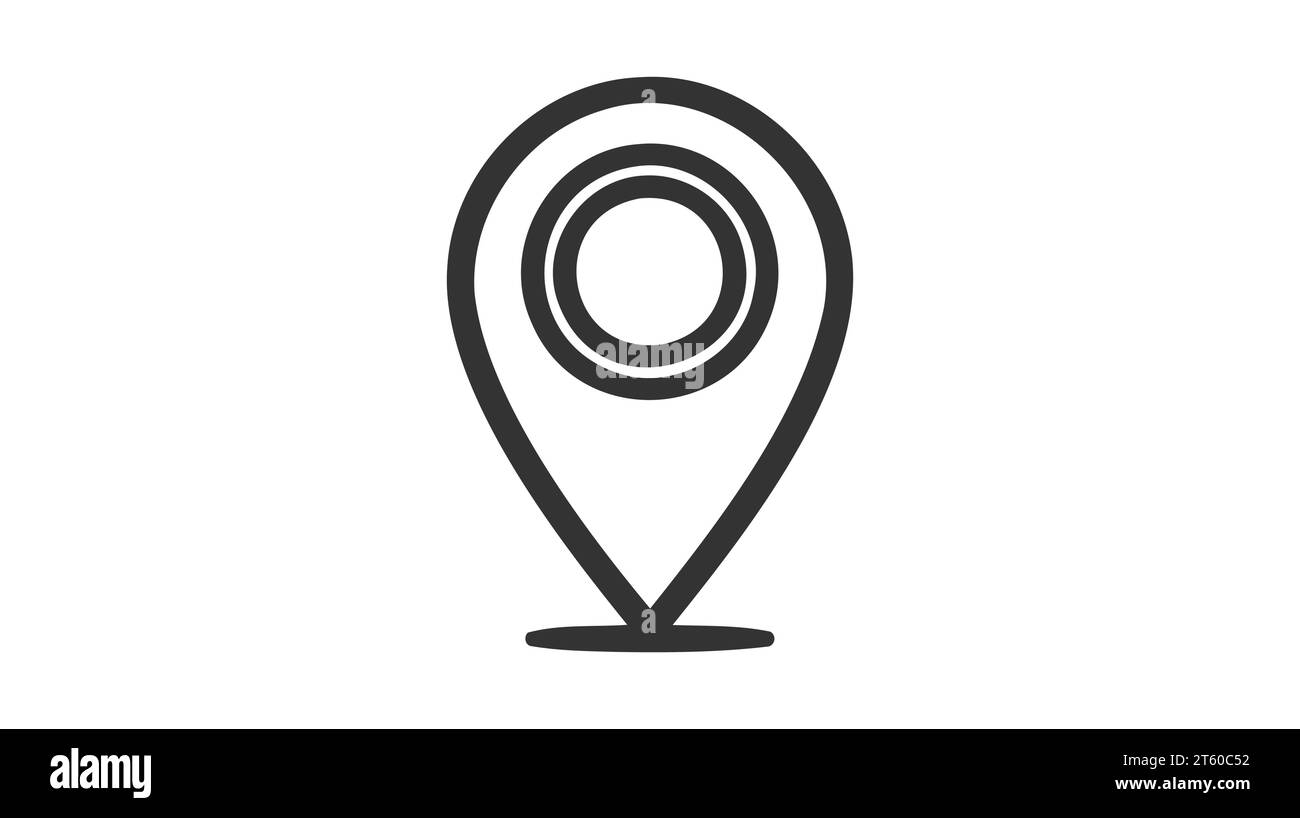 Pin icon vector. Location sign Isolated on white background. Flat style ...