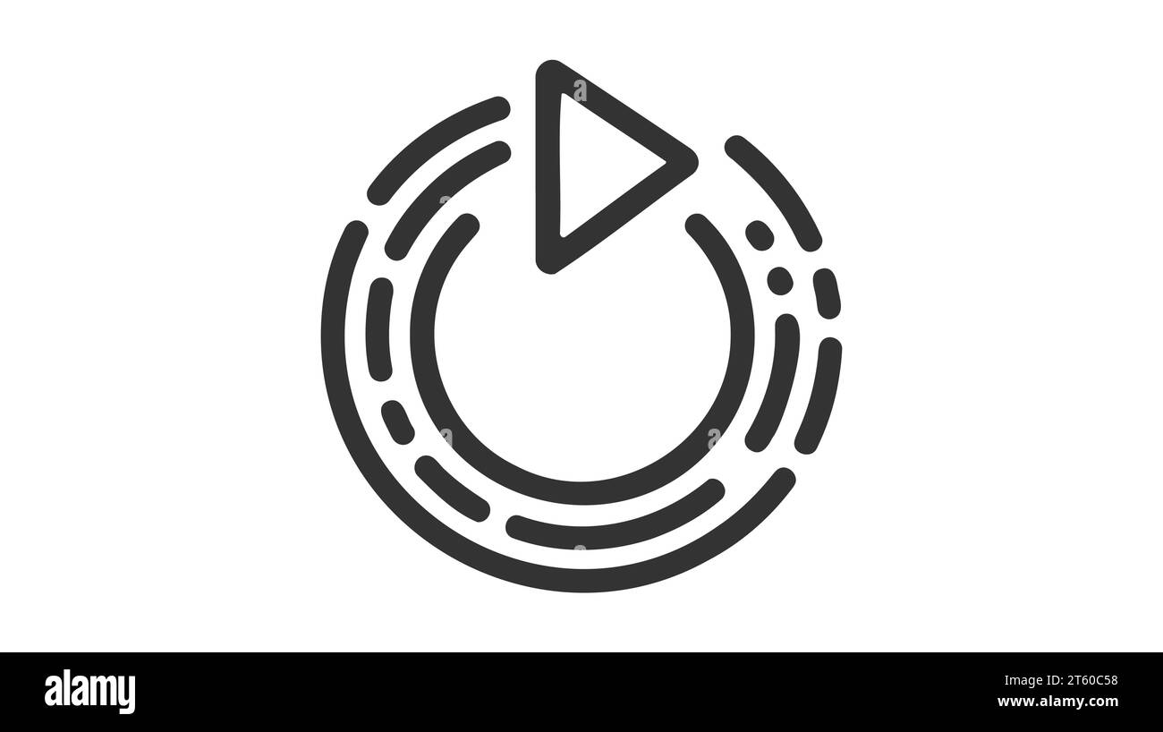 Reload icon vector. Rotation icon symbol on white background Stock ...