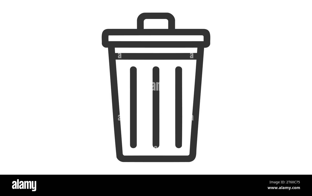 Trash bin icon vector. Recycle bin icon symbol. Dustbin icon in trendy ...
