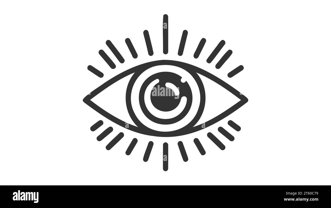 Eye icon sign flat. Illustration on white background Stock Vector Image ...