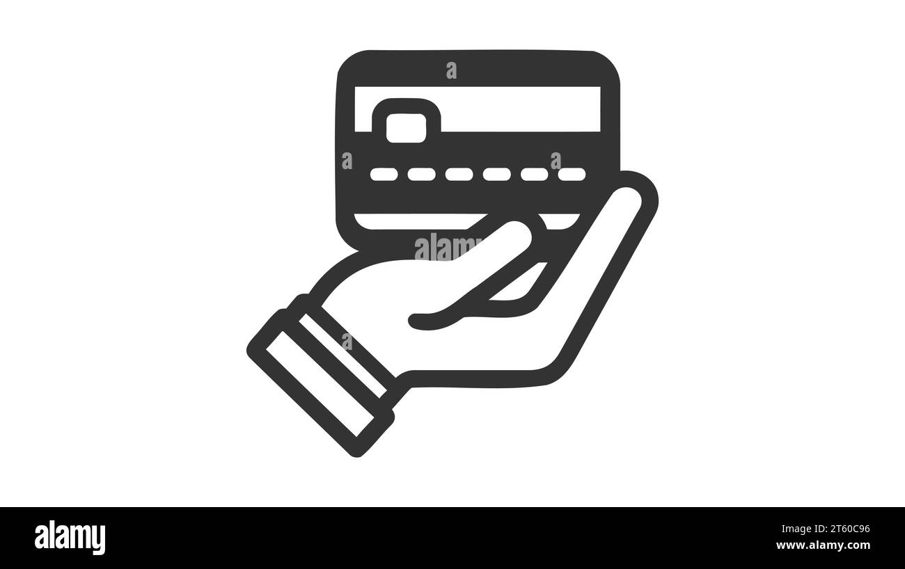 Pay symbol, logo illustration. Editable stroke. Pixel perfect vector ...