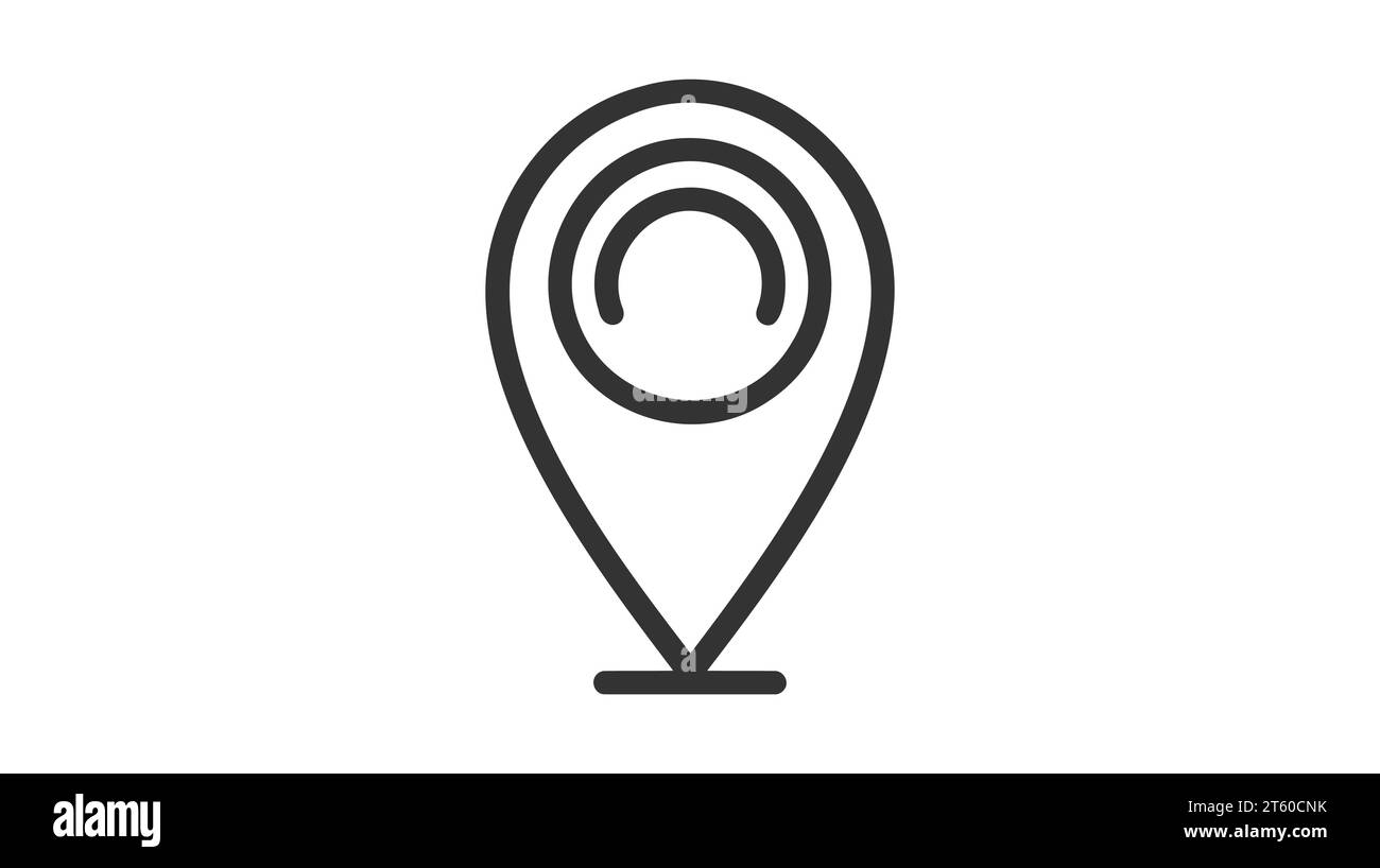 Pin icon vector. Location sign Isolated on white background Stock ...