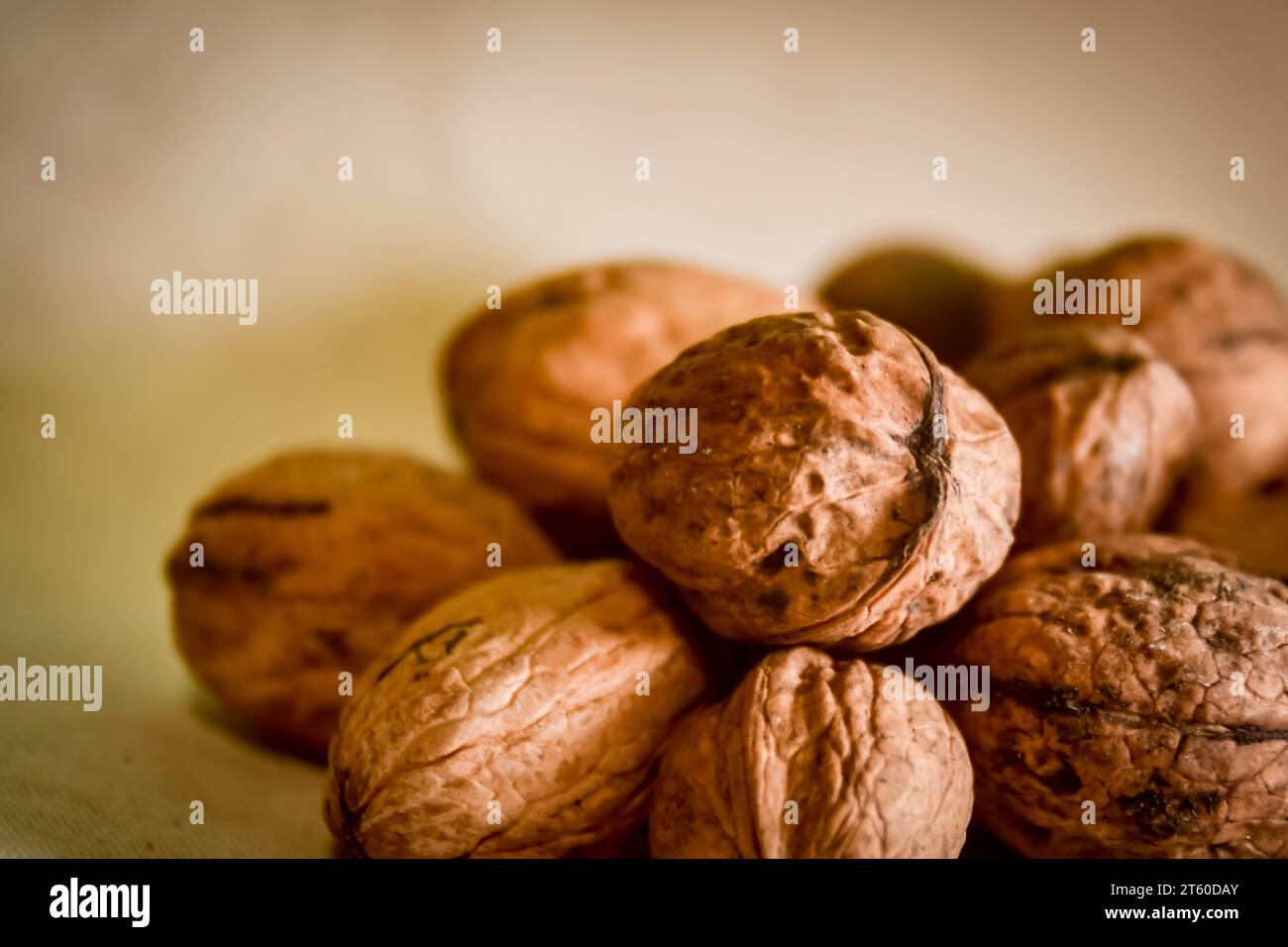 Heap walnuts close up hi-res stock photography and images - Alamy