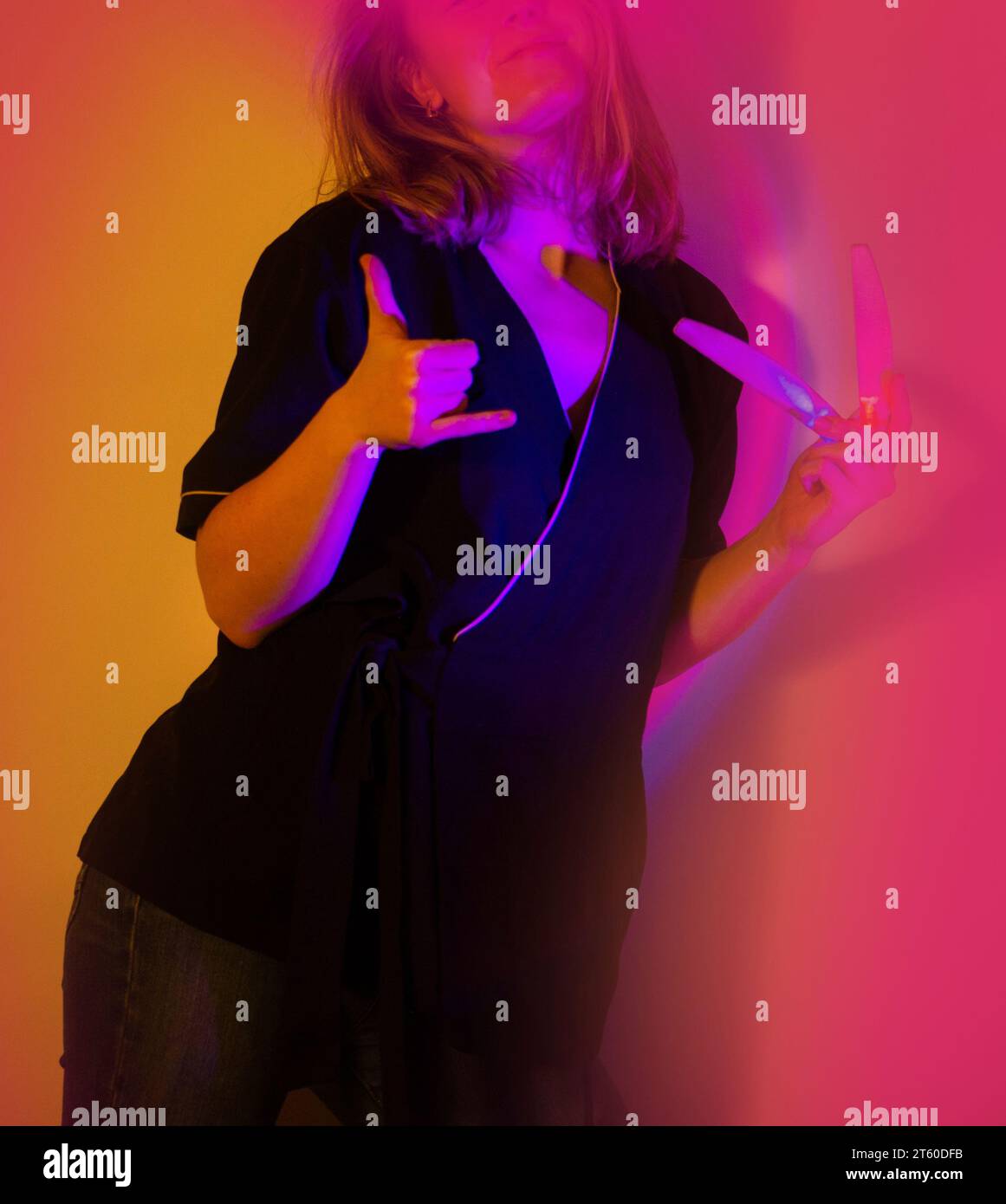 Master of the nail service and influencer blogger in a professional ...