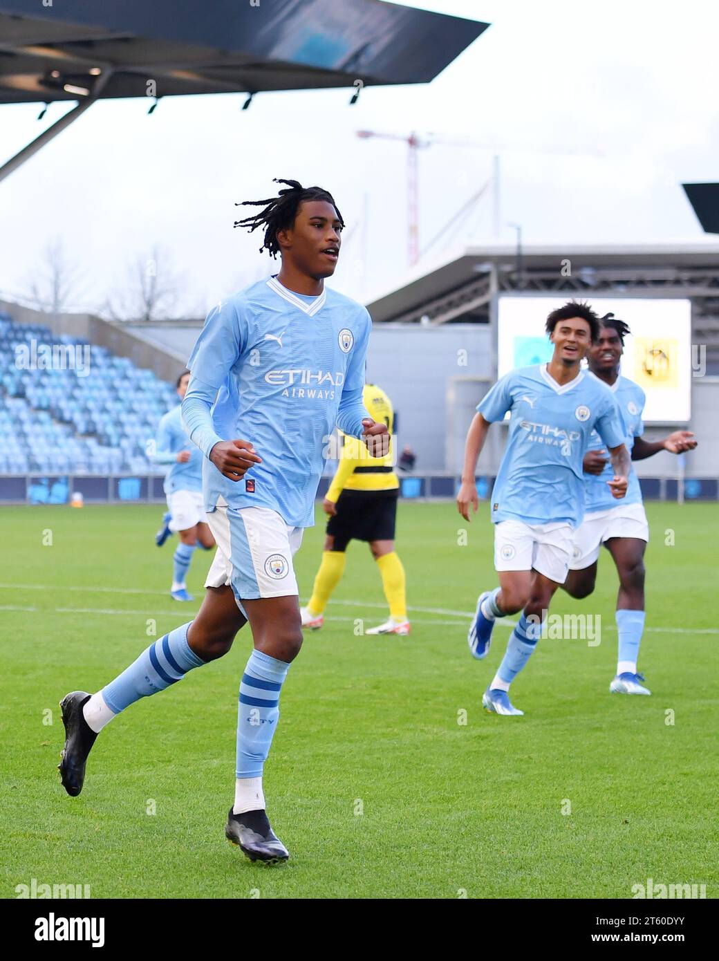 Manchester, UK. 7th Nov, 2023. Reigan Heskey of Manchester City ...