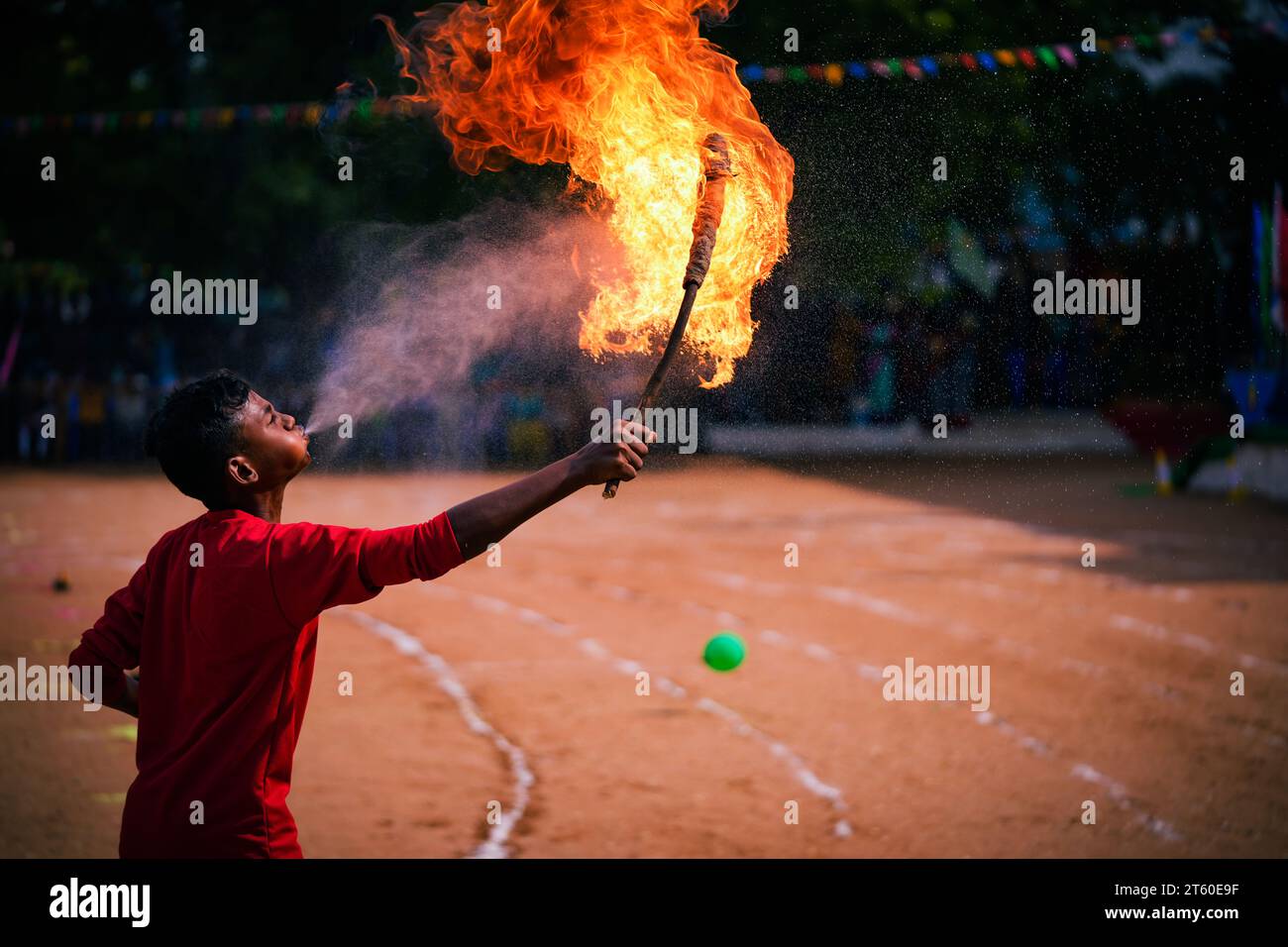 blowing fire work , great festivel programm in culturals school ...