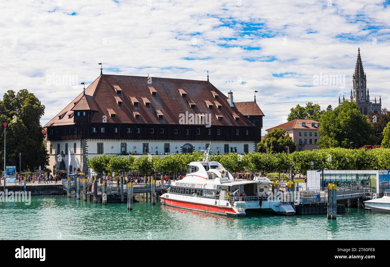 Hafen Konstanz Blick in den Konstanzer Hafen mit dem Katamaran ...