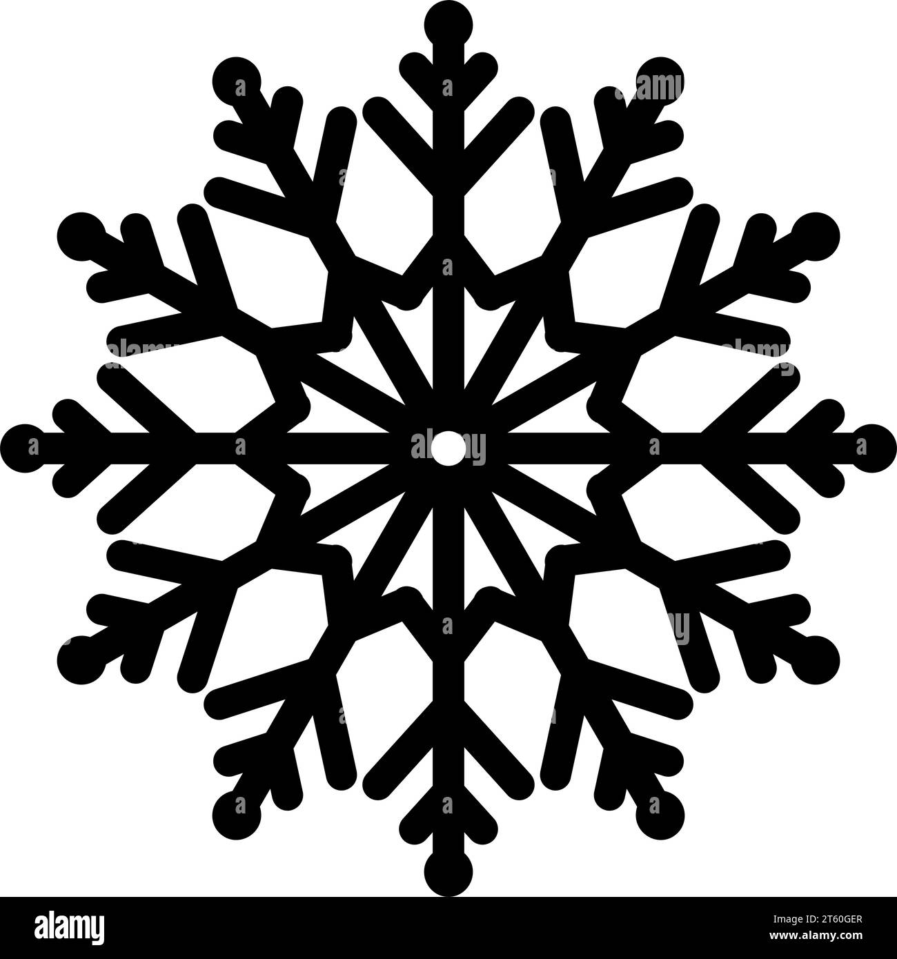 Snowflake icon. Christmas and winter theme. Simple flat black ...