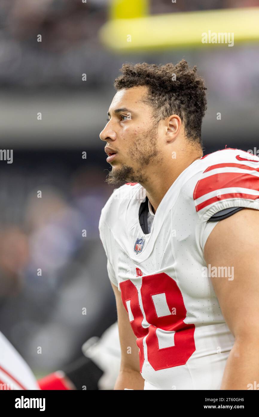 New York Giants defensive lineman D.J. Davidson (98) warms up before ...