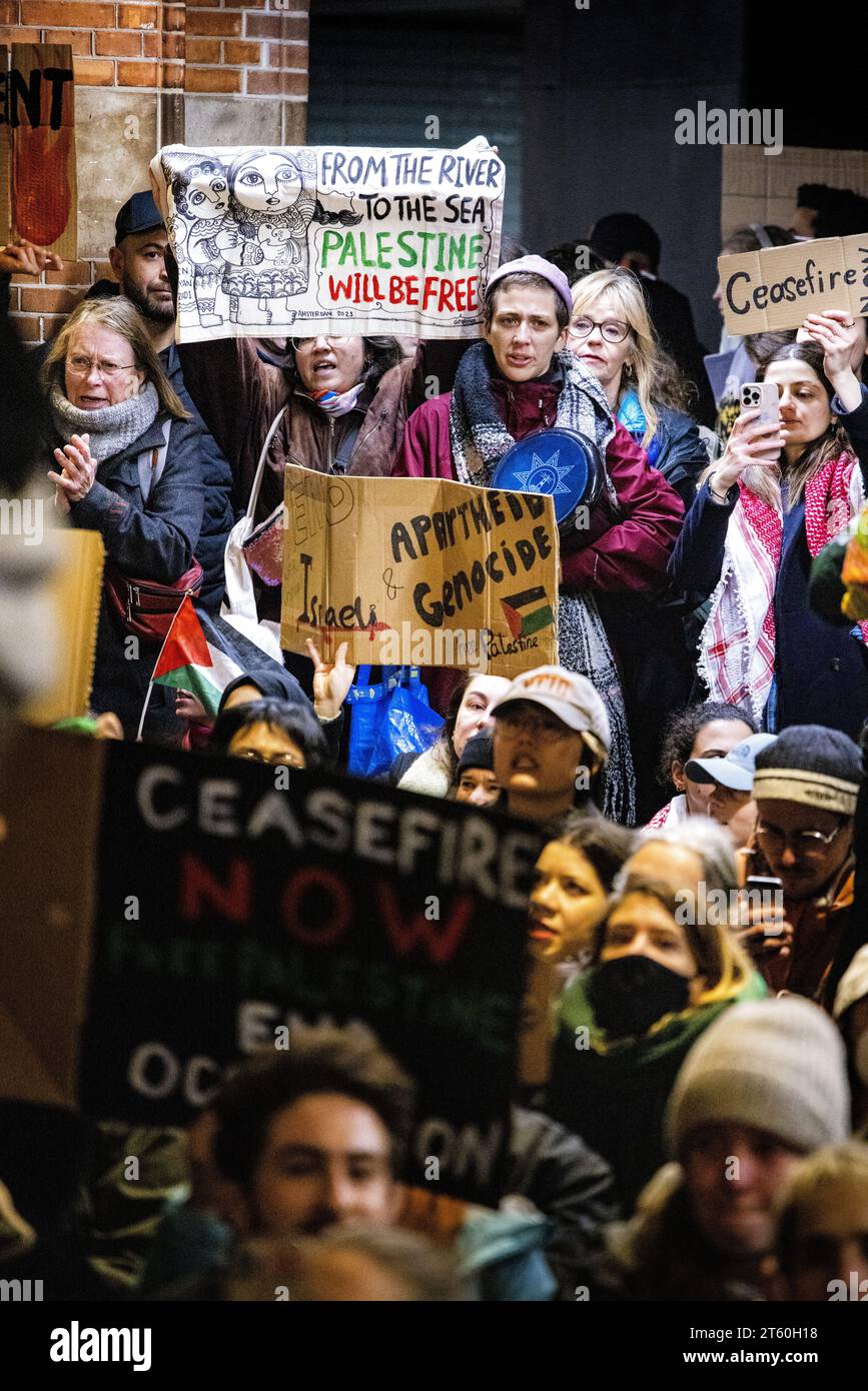 AMSTERDAM - Protesters are holding a sit-in in the central hall of ...