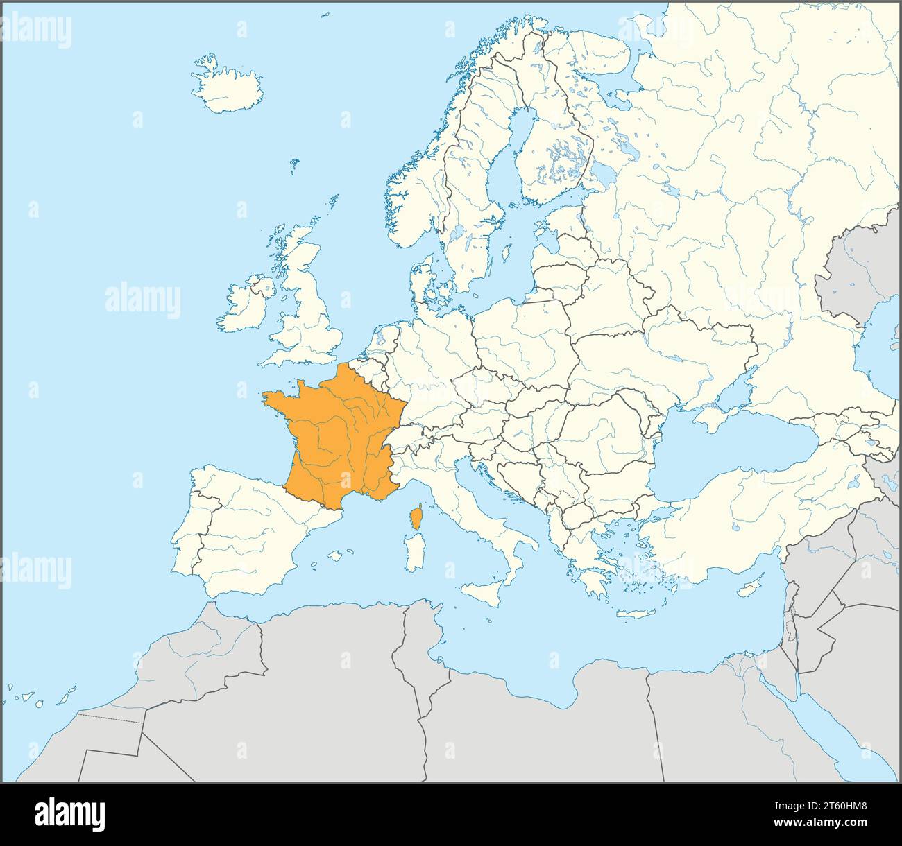 Location map of the REPUBLIC OF FRANCE, EUROPE Stock Vector Image & Art ...