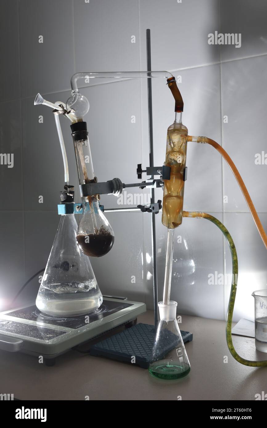 Dirty chemical vials in a banned lab Stock Photo - Alamy