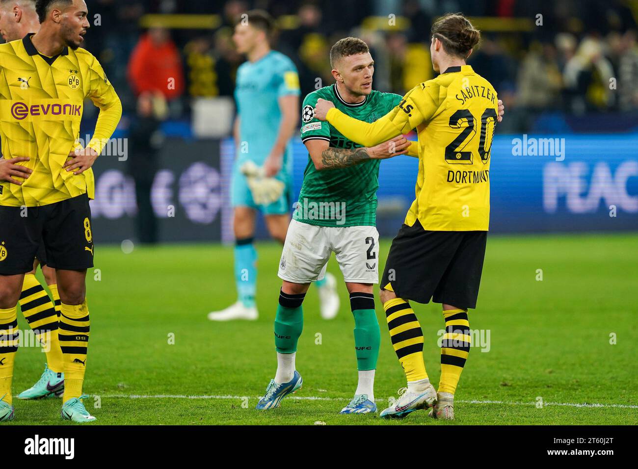 Dortmund, Germany. 07th Nov, 2023. Newcastle United defender Kieran ...