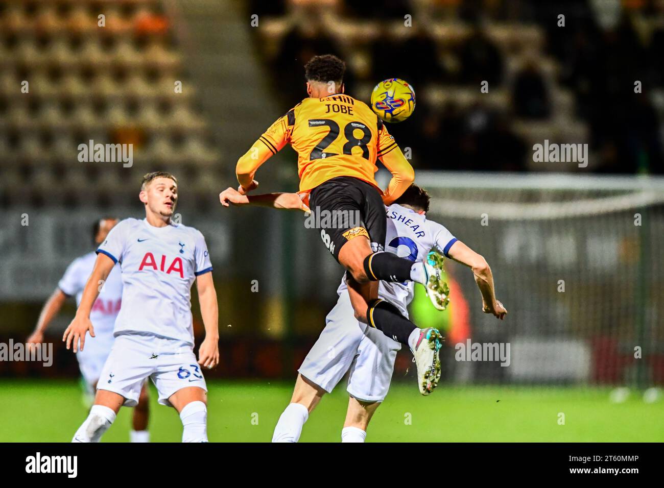Mamadou Jobe (28 Cambridge United) challenges Will Lankshear (62 ...
