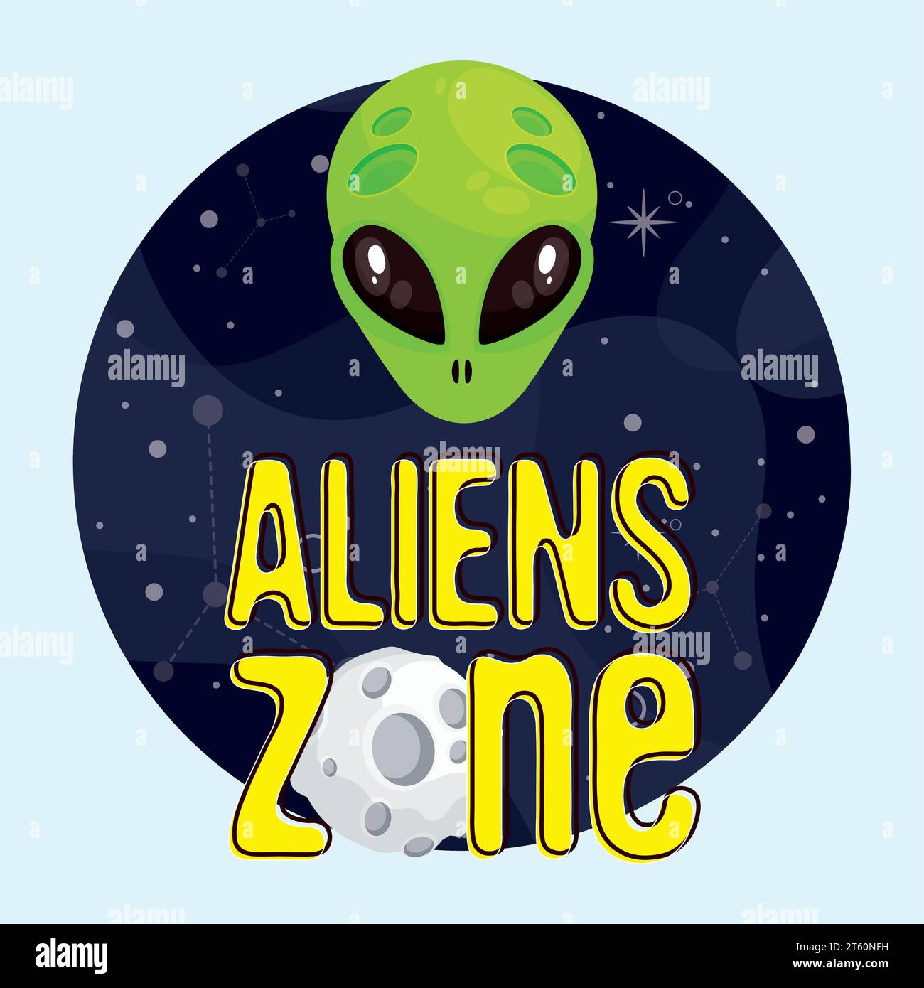 Colored alien zone sticker Vector Stock Vector Image & Art - Alamy