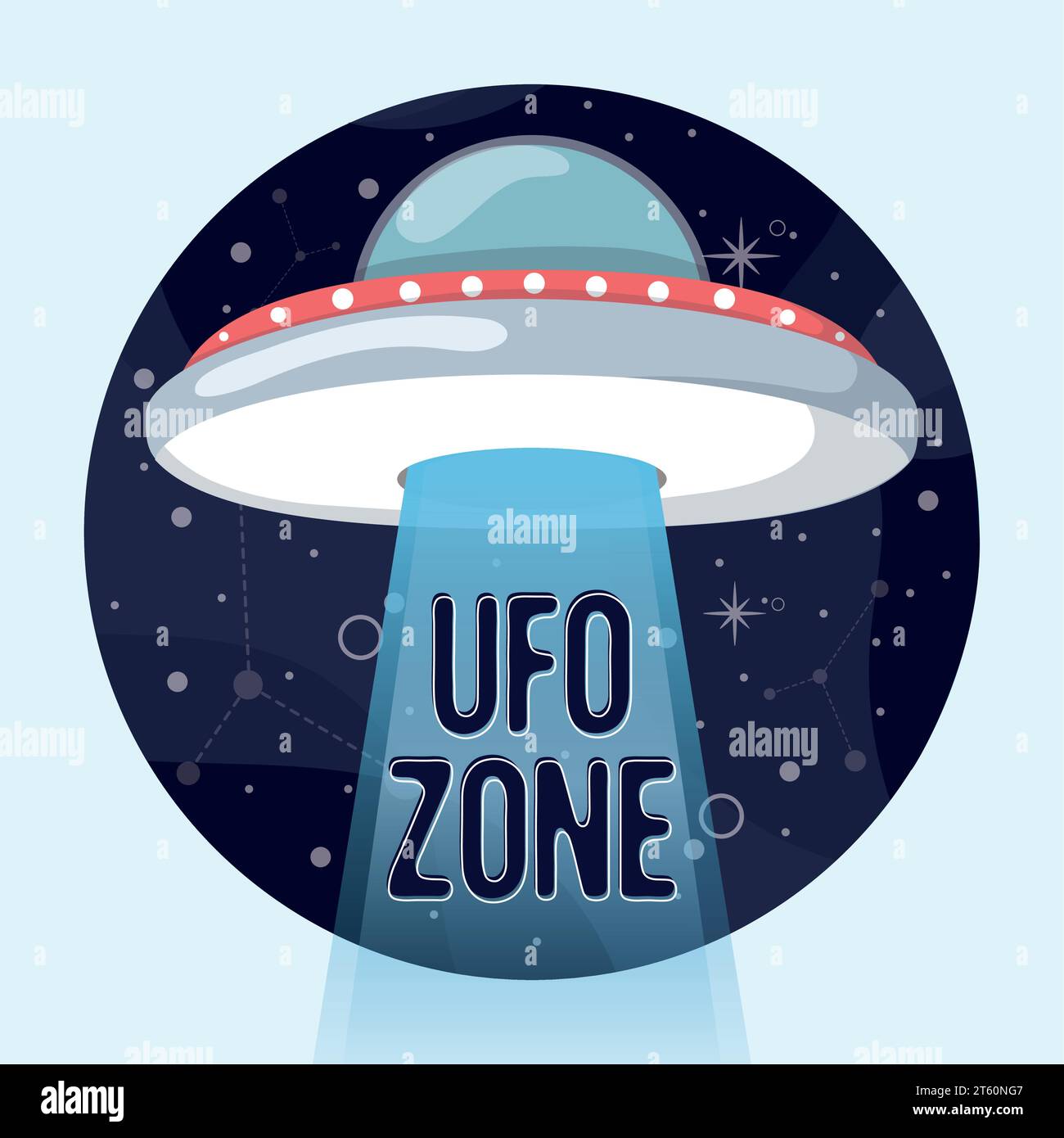 Colored ufo zone sticker Vector Stock Vector Image & Art - Alamy