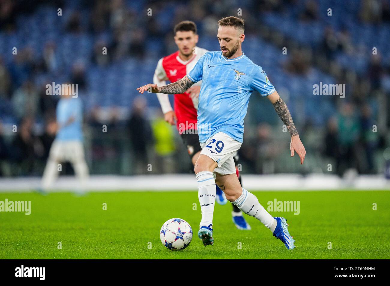 Rome, Italy. 07th Nov, 2023. Rome - Manuel Lazzari of Lazio during the 4th leg of the UEFA ...