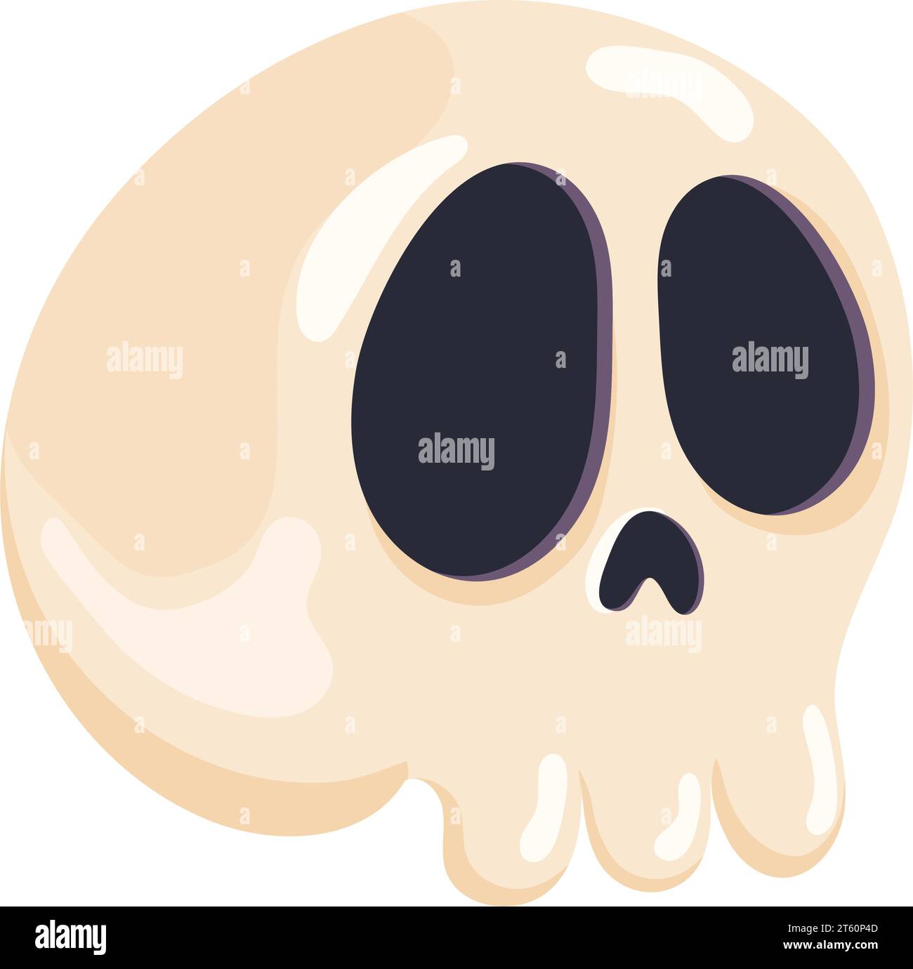Isolated cute skull icon Cartoon style Vector Stock Vector Image & Art ...