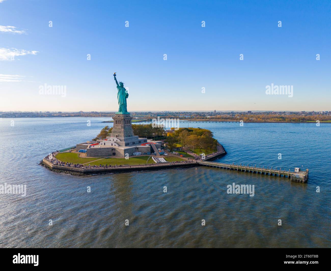 Aerial photo tour to the Statue of Liberty New York. This is a top ...