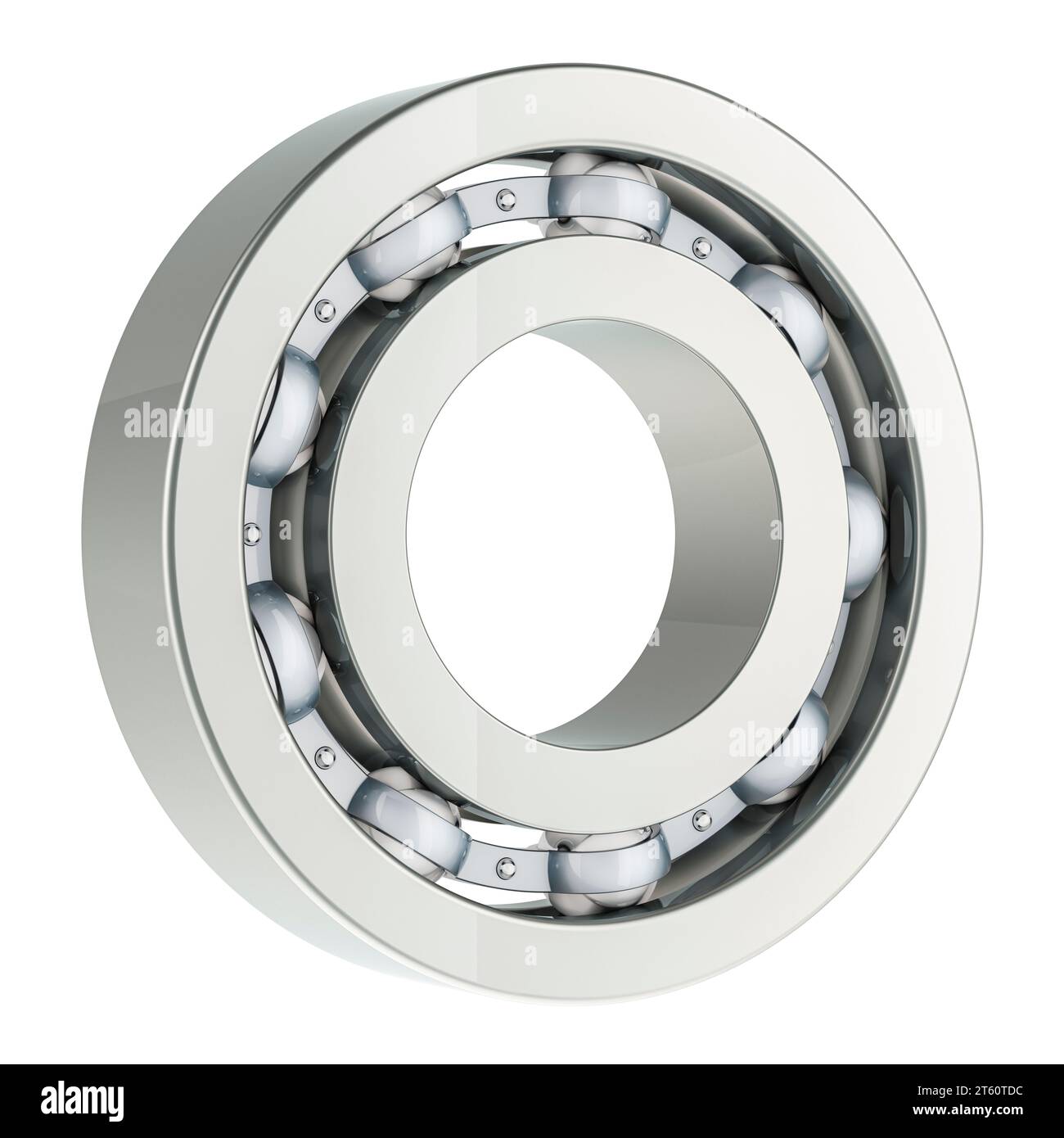 Ball bearing, side view. 3D rendering isolated on white background ...