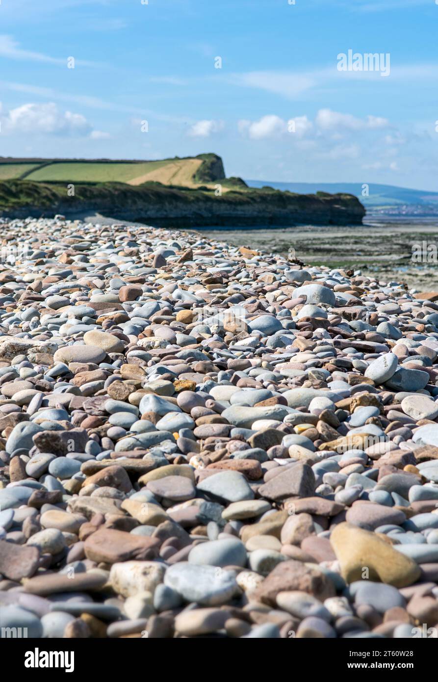 Kilve Beach and rocky Coastline, at Kilve, Quantocks, Somerset, UK on ...