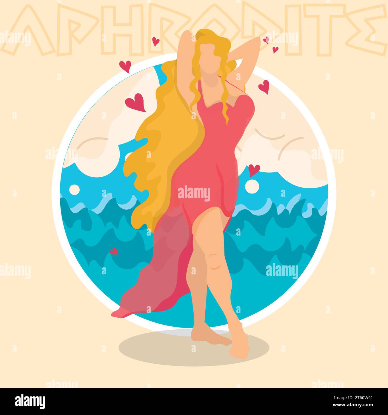 Isolated cute aphrodite greek goddess of beauty Vector Stock Vector ...