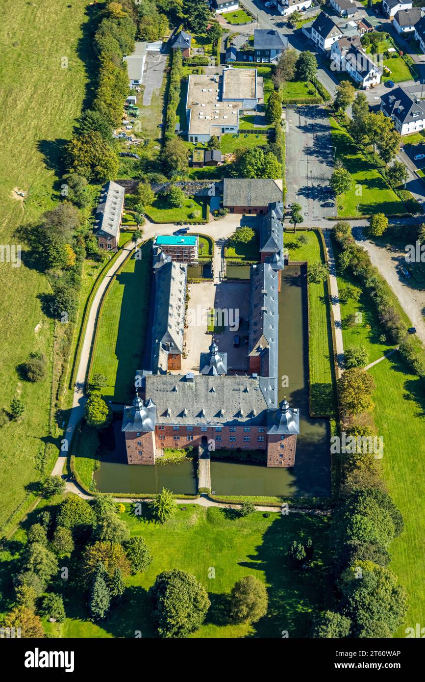 Moated castle adolfsburg with construction site and new building hi-res ...