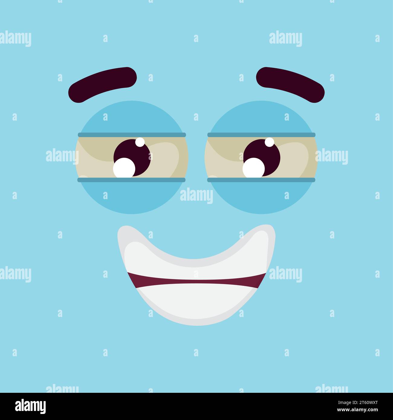Isolated cute happy facial expression Vector Stock Vector Image & Art ...