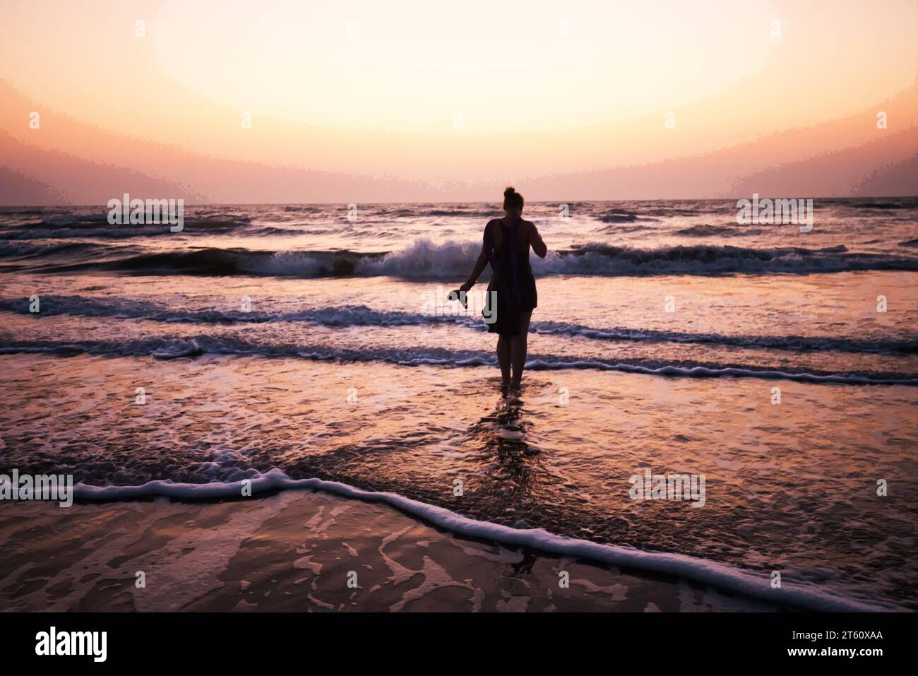 Orange and pink sunset hi-res stock photography and images - Alamy