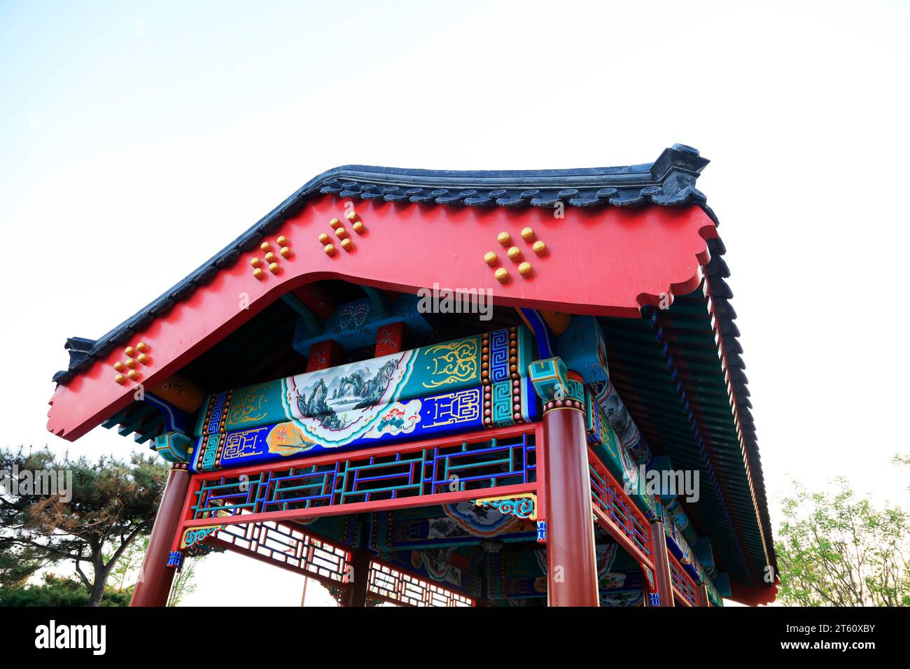 Chinese traditional building a richly ornamented building Stock Photo ...