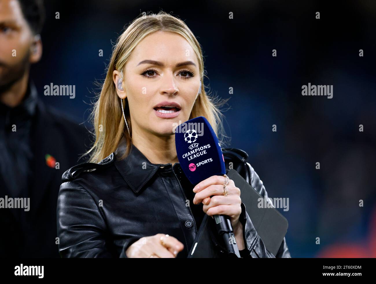 TNT Sports presenter Laura Woods ahead of the UEFA Champions League Group G match at the Etihad ...