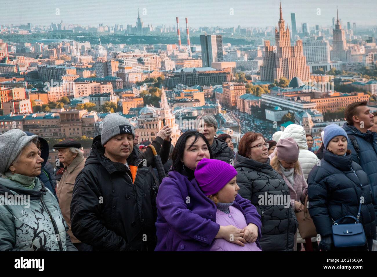 Moscow, Russia. 7th of November, 2023. People watch a performance at an ...