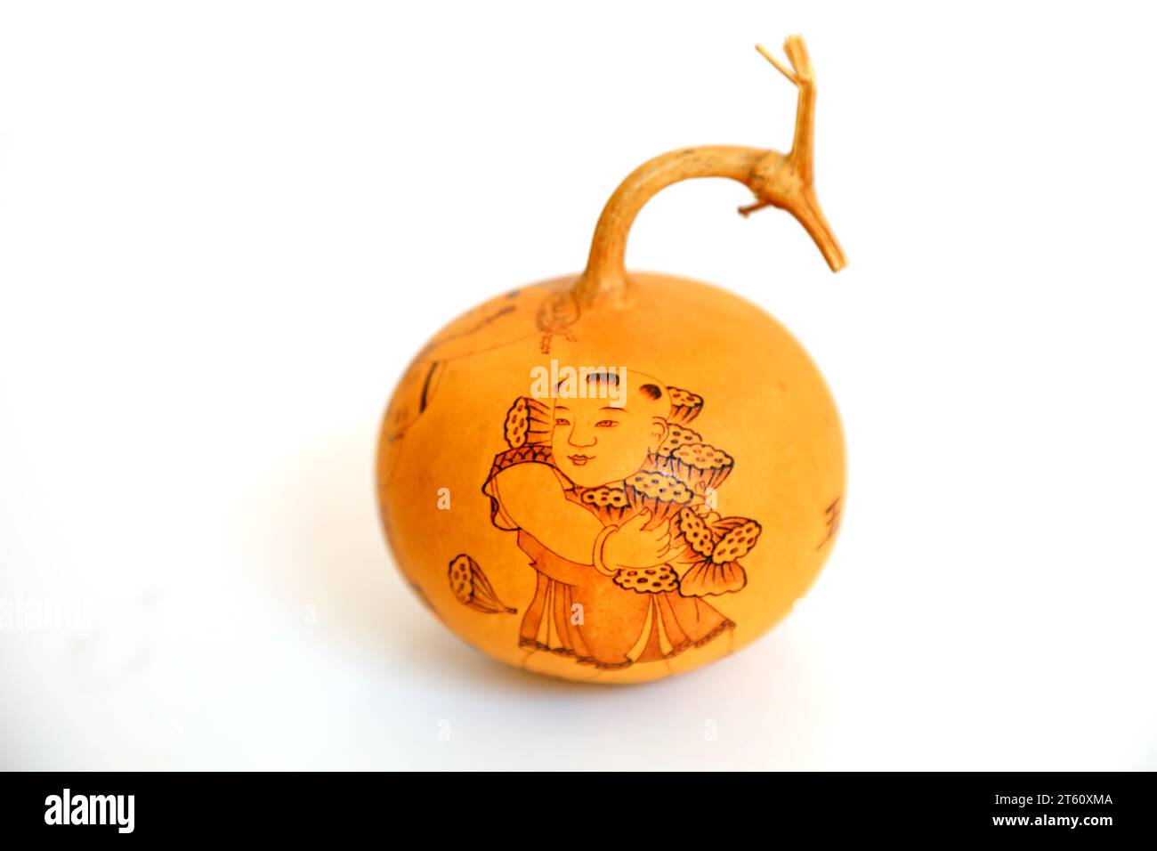 Gourd pyrographic artworks Stock Photo - Alamy