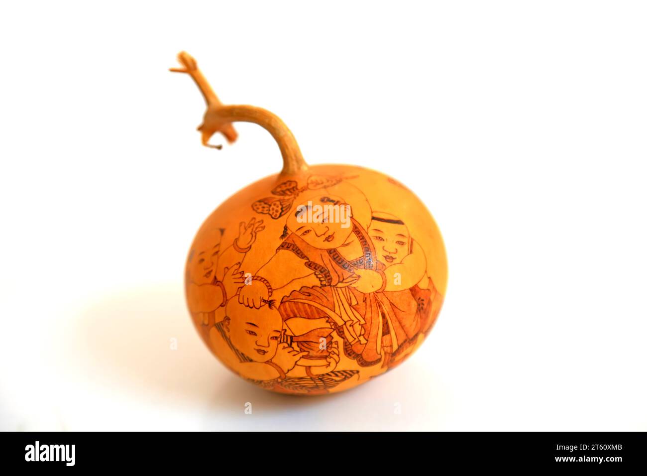 Gourd pyrographic artworks Stock Photo - Alamy