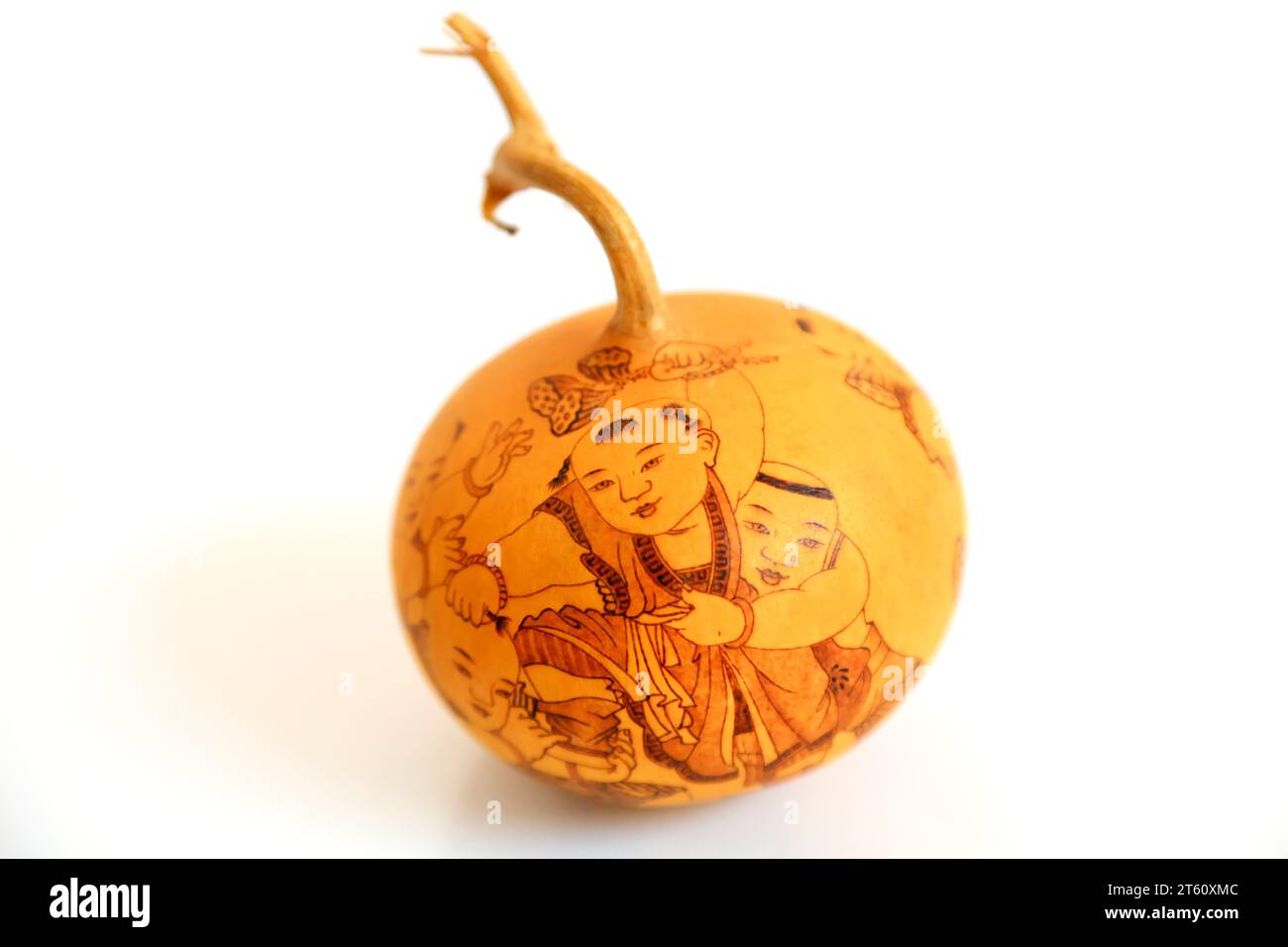 Gourd pyrographic artworks Stock Photo - Alamy