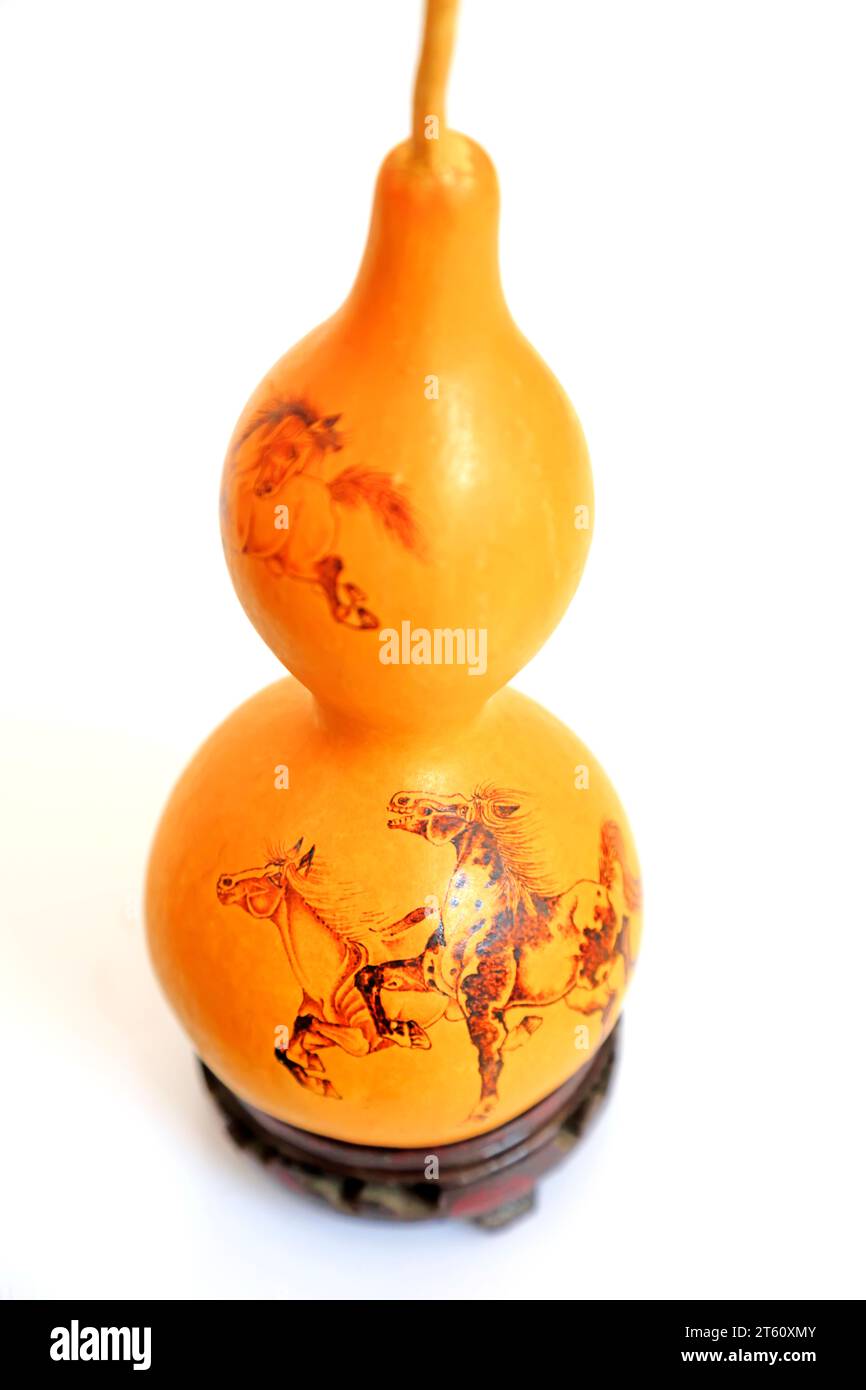 Gourd pyrographic artworks Stock Photo - Alamy