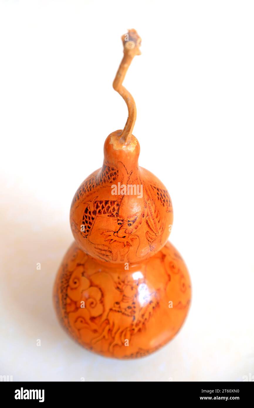 Gourd pyrographic artworks Stock Photo - Alamy
