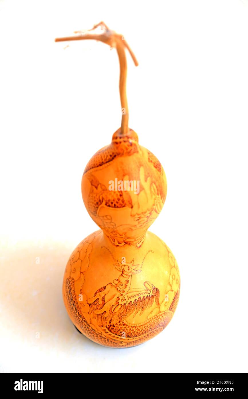 Gourd pyrographic artworks Stock Photo - Alamy
