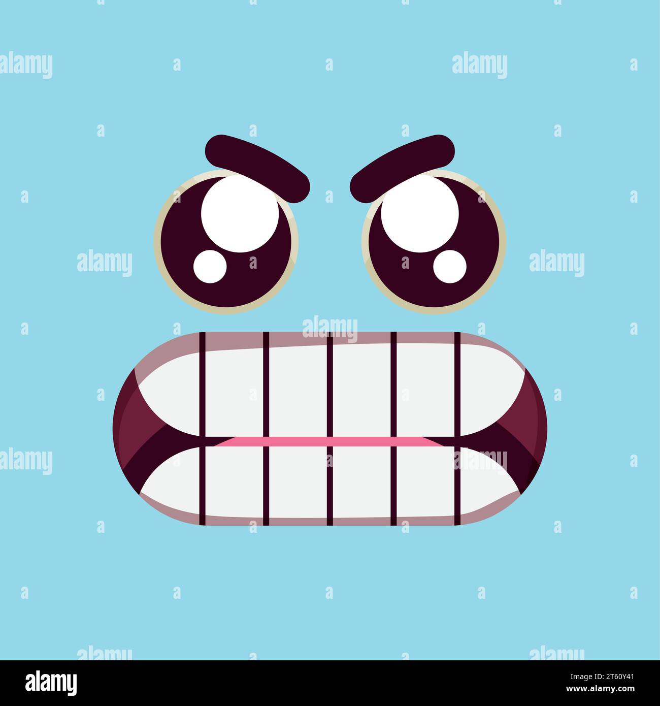 Isolated cute angry facial expression Vector Stock Vector Image & Art ...