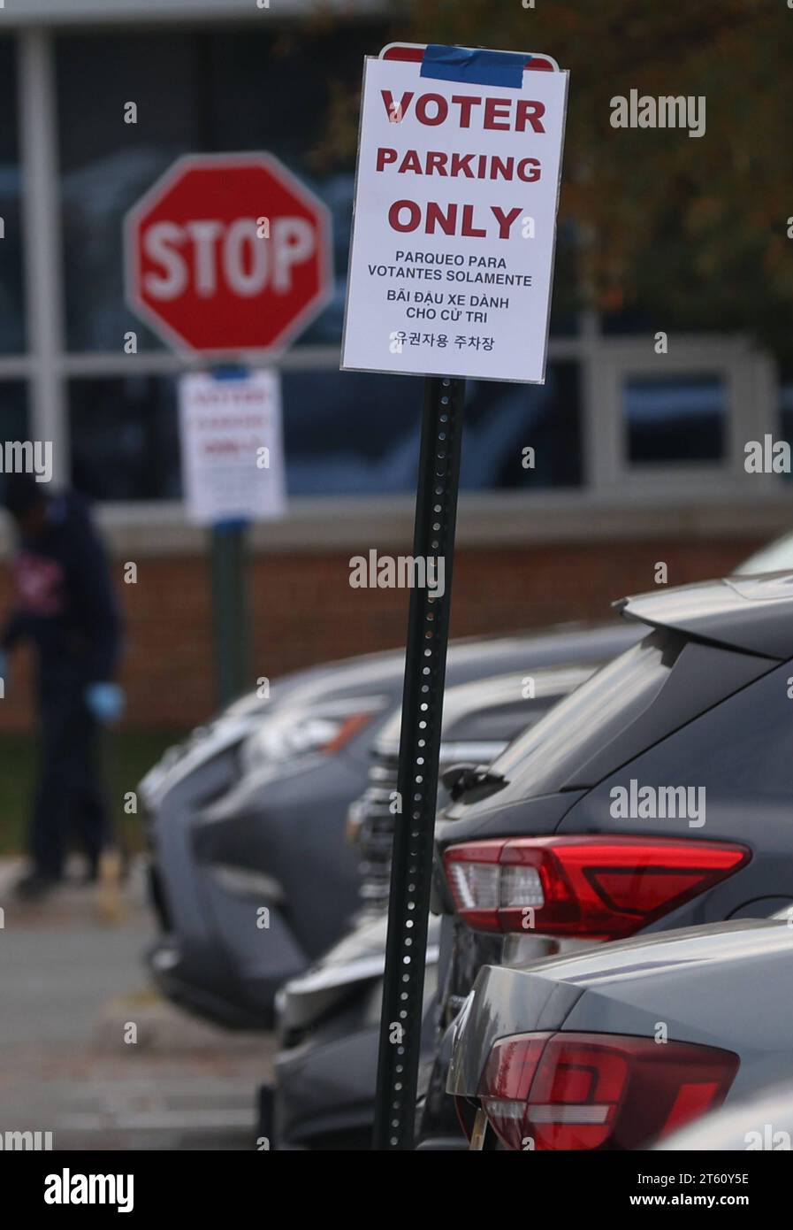 FAIRFAX COUNTY, VA - NOVEMBER 7: View of a poll site during Election ...