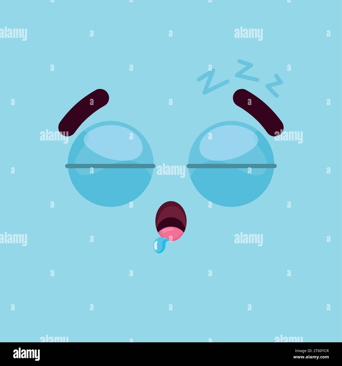 Isolated cute asleep facial expression Vector Stock Vector Image & Art ...