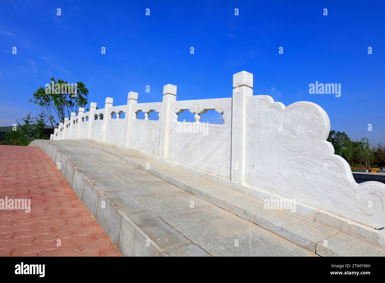 Stone bridge railing Stock Photo - Alamy