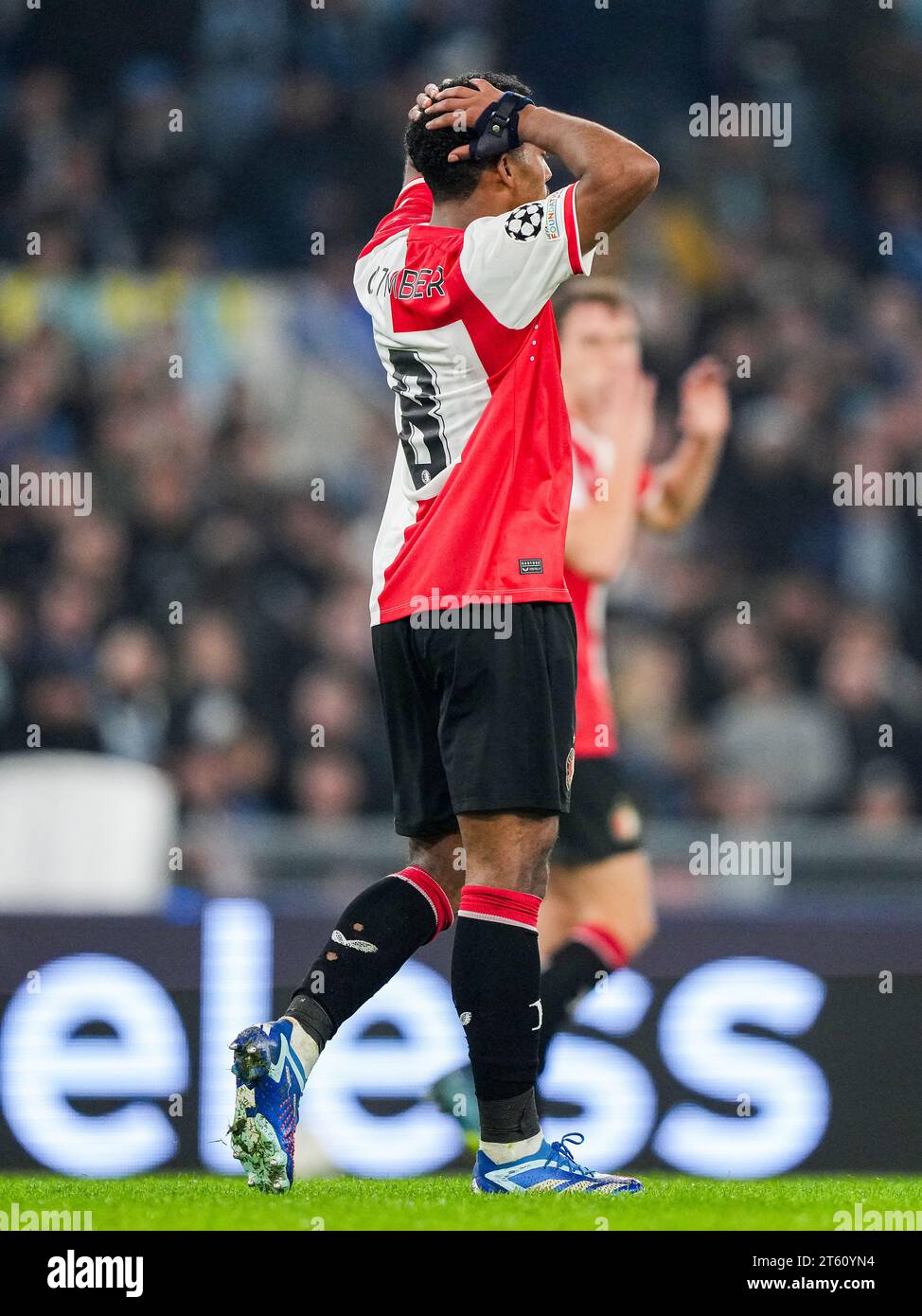Rome, Italy. 07th Nov, 2023. Rome - Quinten Timber of Feyenoord during the 4th leg of the UEFA ...