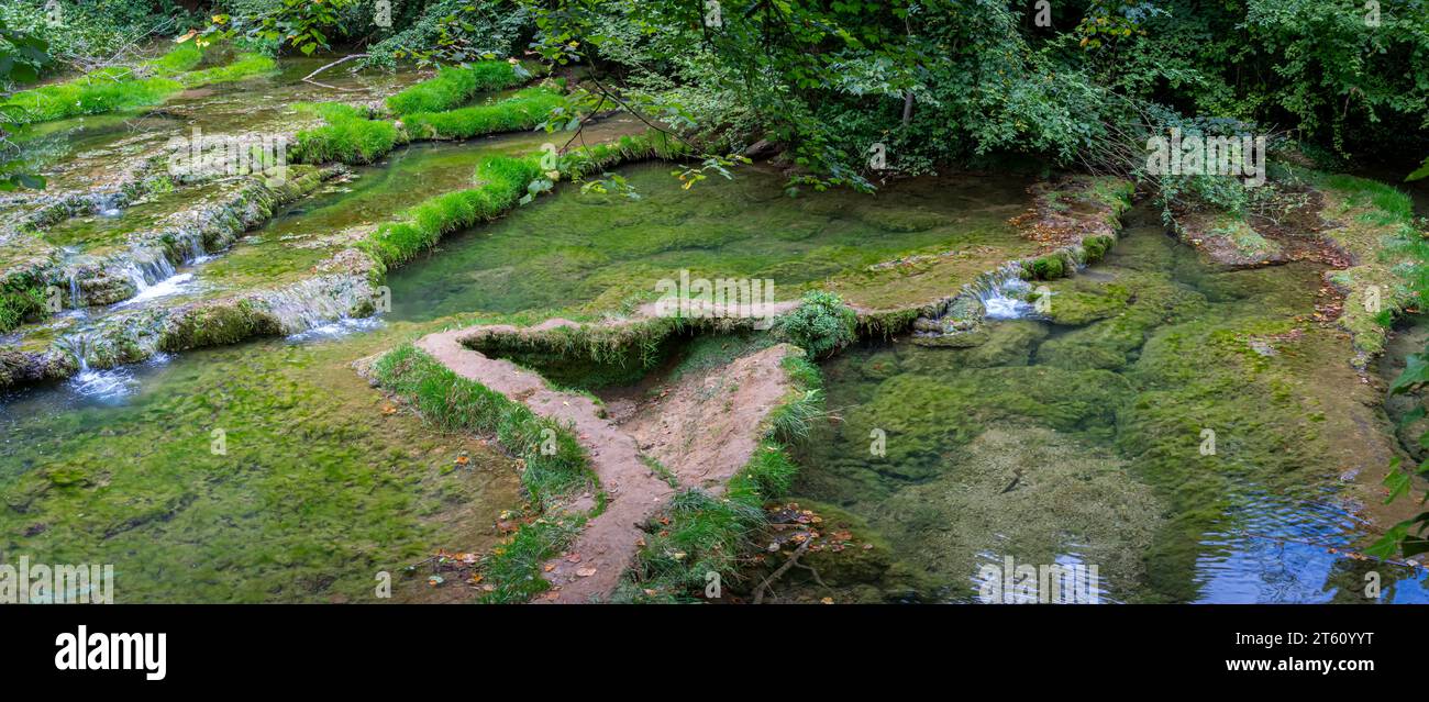 The river Le Dard near the dry waterfall Stock Photo - Alamy