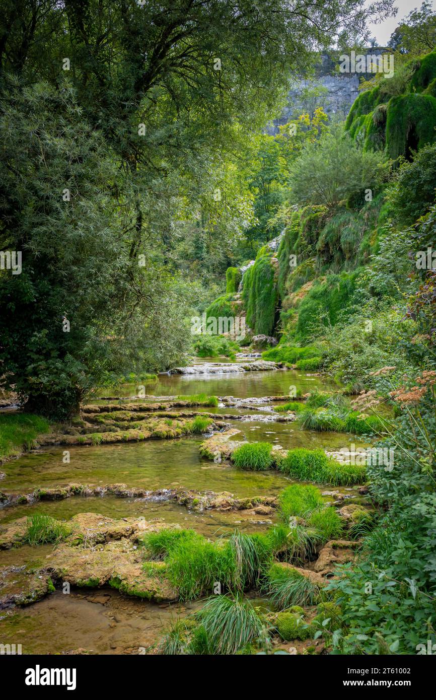 The river Le Dard near the dry waterfall Stock Photo - Alamy