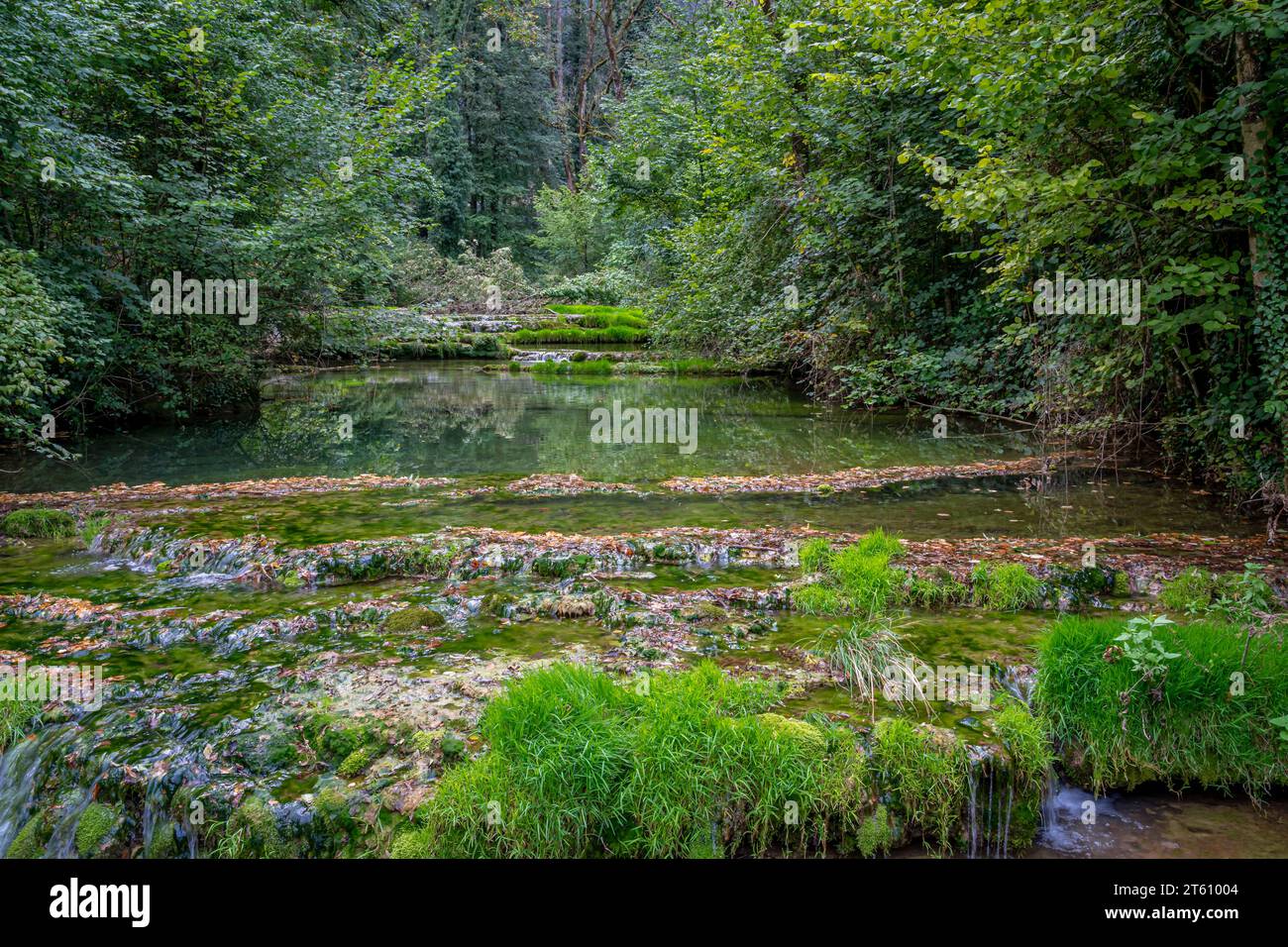 The river Le Dard near the dry waterfall Stock Photo - Alamy