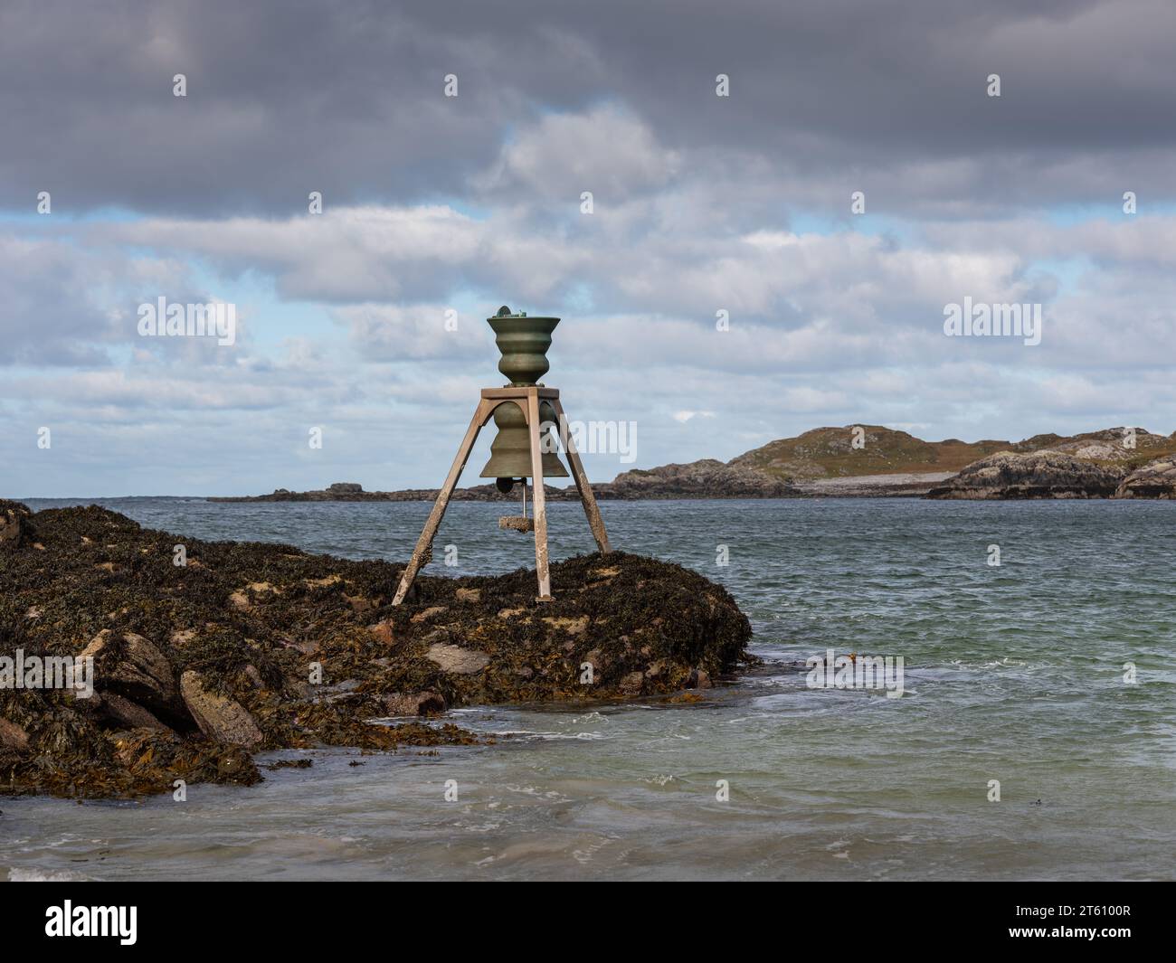 Time and Tide Bell at Costa Beach, Isle of Lewis, Scotland Stock Photo ...