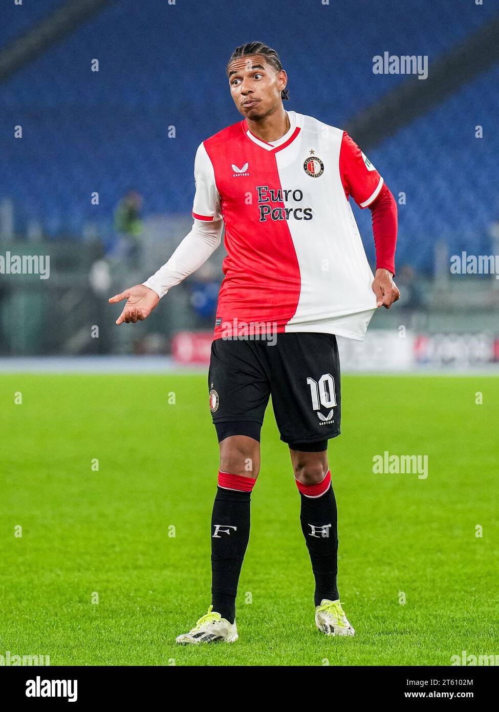 Rome, Italy. 07th Nov, 2023. Rome - Calvin Stengs of Feyenoord during the 4th leg of the UEFA ...