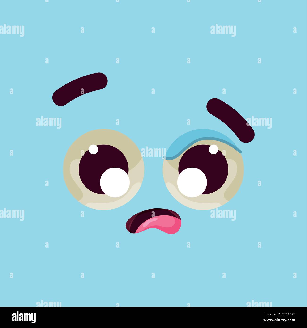 Isolated cute in shock facial expression Vector Stock Vector Image ...